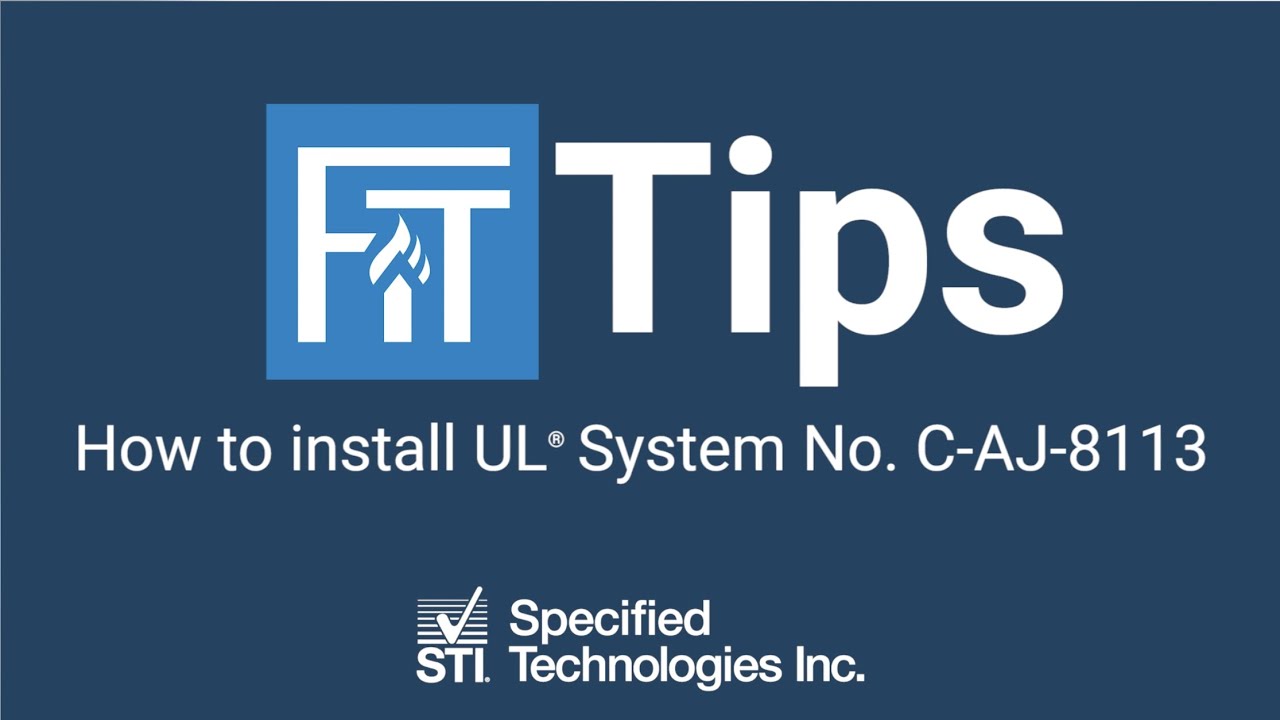 How to install UL® System No. C-AJ-8113