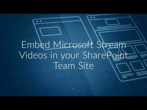 Embed Microsoft Stream Videos in your SharePoint Team Site