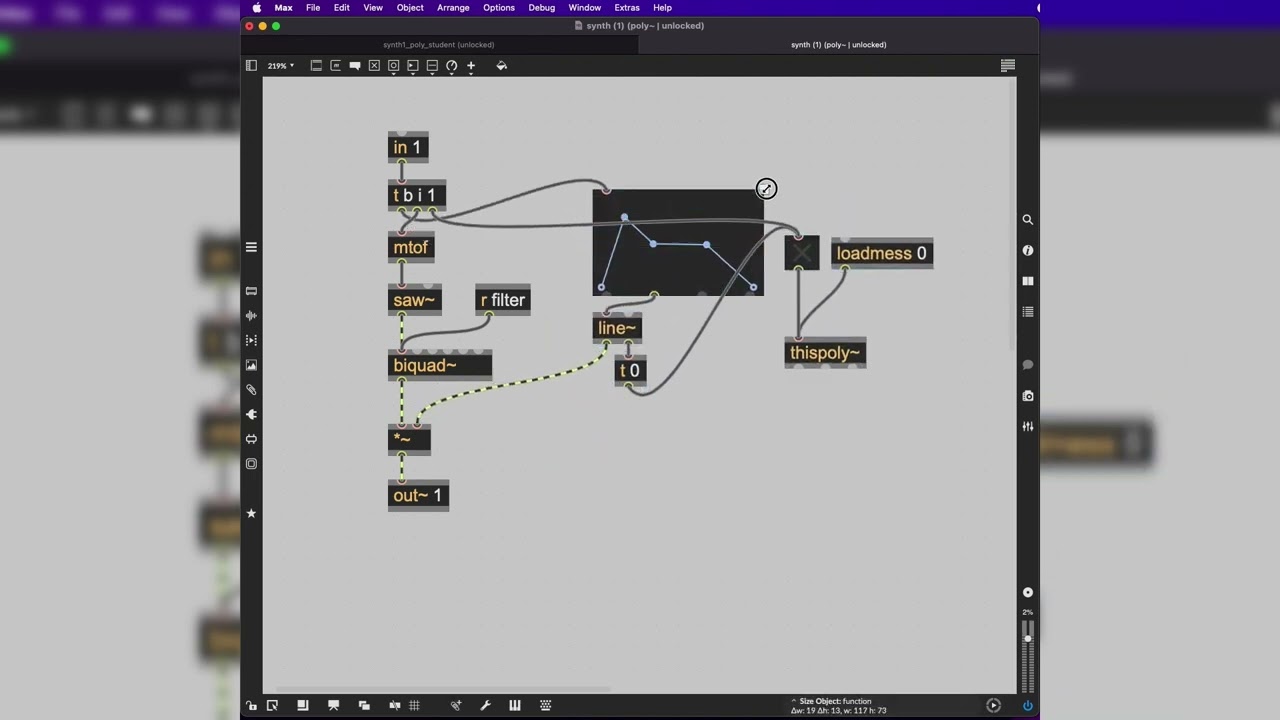Polyphonic Synthesis with poly~ and thispoly~ in Max — Tutorial