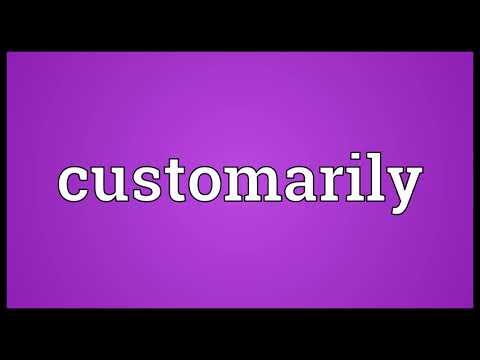 Customarily Meaning | Wordogram