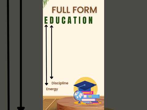 Do You Know the Full Form of EDUCATION? 🤔 #Education #shorts