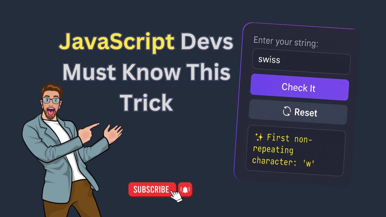 JavaScript Trick: Find the First Non-Repeating Characters