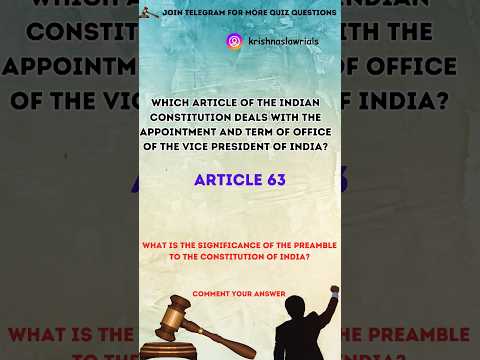 Role and Tenure of the Vice President of India | LawCET Legal Aptitude