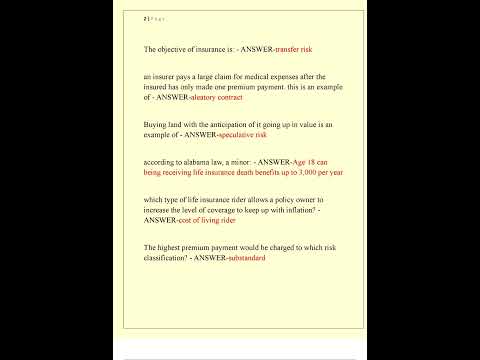 XCEL LIFE INSURANCE ALBAMA FINAL EXAM NEWEST 2025 ACTUAL EXAM COMPLETE 100 QUESTIONS AND CORRECT DET