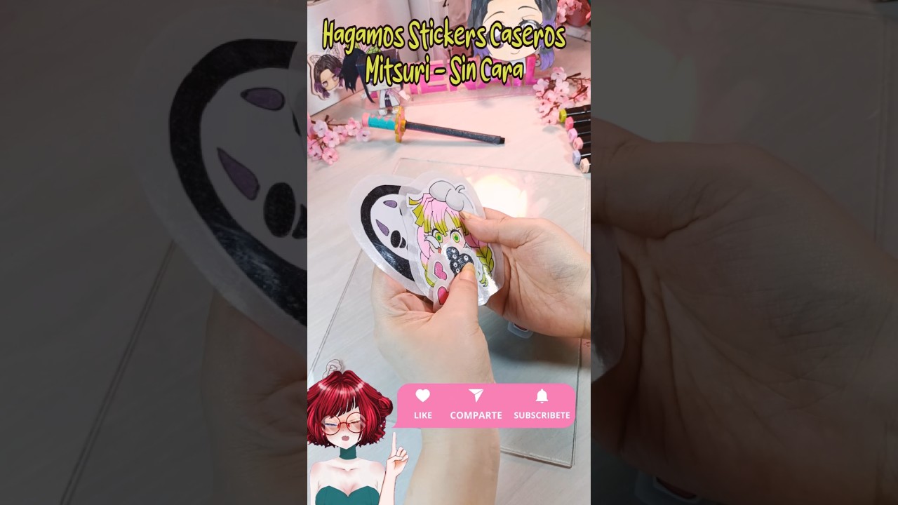 🎀 Let's make #stickers Homemade #mitsuri and #sincara #chihiro #kimetsunoyaiba #craftideas #crafts