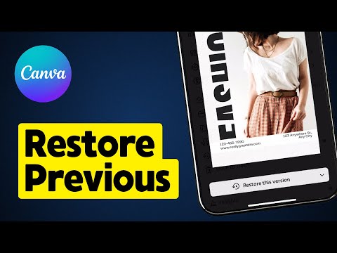 How to Restore Previous Version on Canva