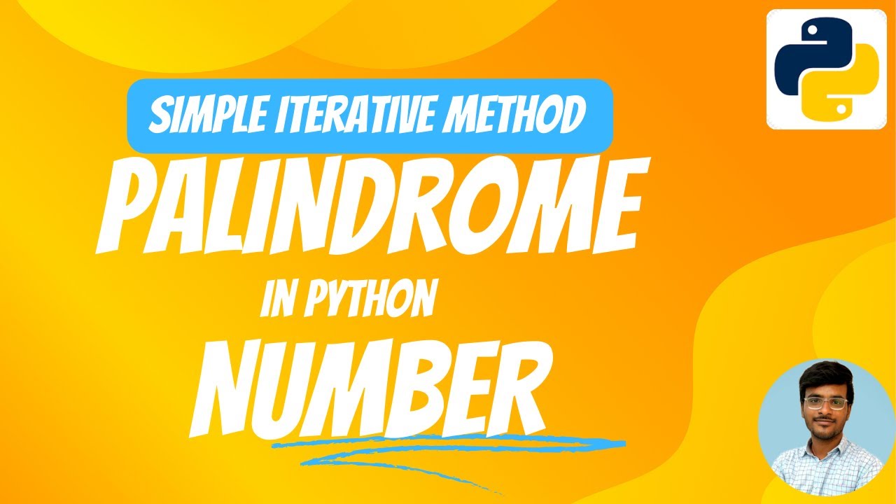 Palindrome Number in Python | In simple iterative method #python #programming #tutorial