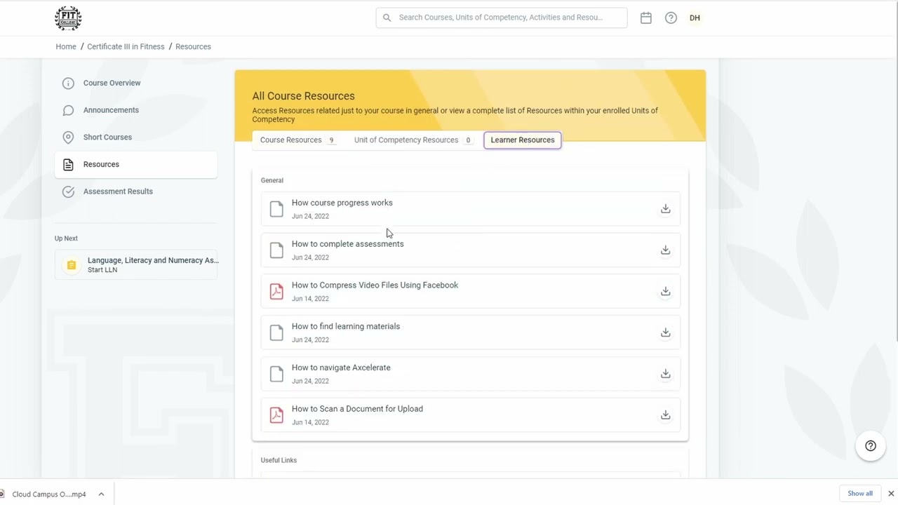 FIT College Online Learning Platform Resources