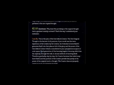 The Law of One - Session 82 of 106 - Part (1of 2) - The Ra Material