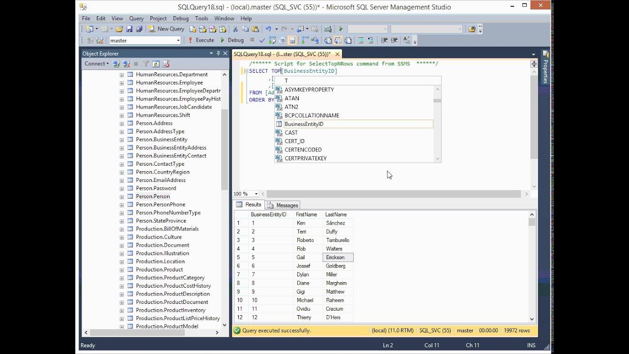 SQL Server Tutorial 1 - Offset and Fetch