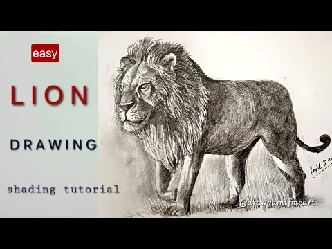 Mastering Lion Drawing Easy | Quick Shading Drawing
