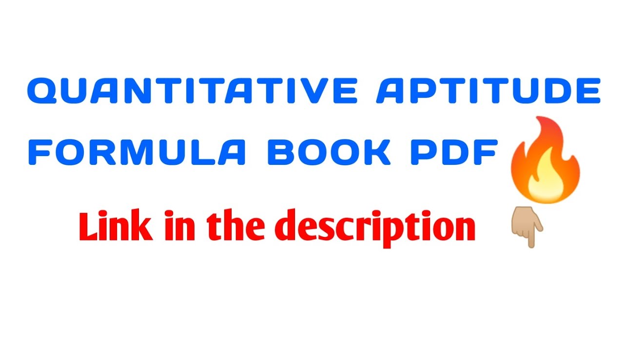 CAT Quantitative Aptitude Formula Book pdf