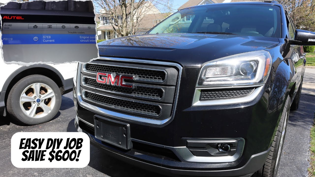 GMC Acadia P0119 GM 3.6 Engine Coolant Temp Sensor Replacement [+Melted Wiring Harness Issue]