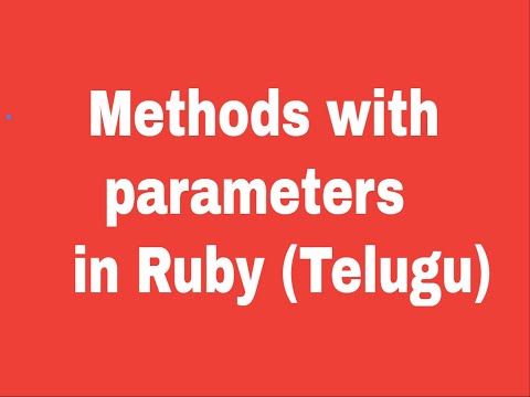 Methods with parameters in RUby