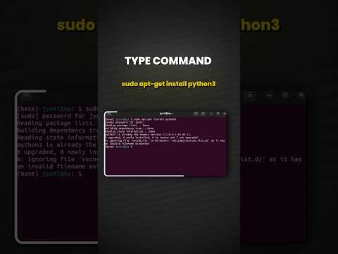 How to install Python in Linux ????????❗️⚠️ #viral #shorts #linux #python