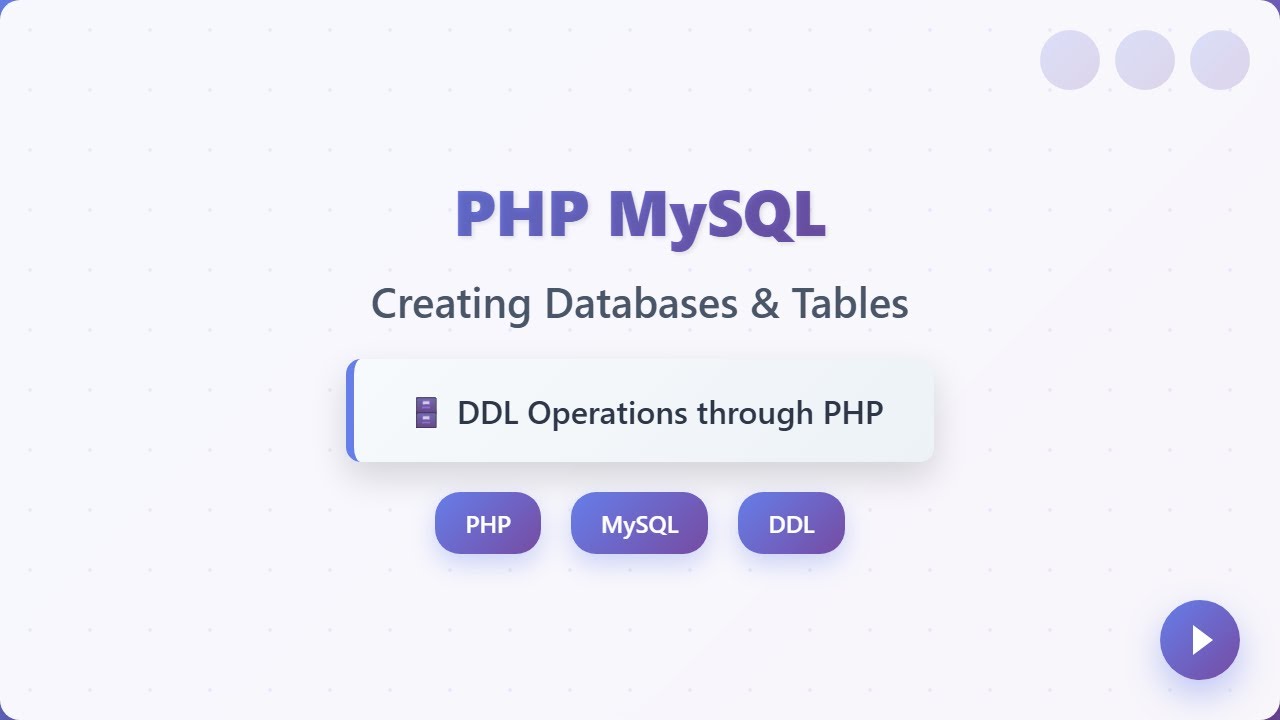 PHP MySQL Tutorial: Create Databases & Tables with PHP (Beginner Friendly)