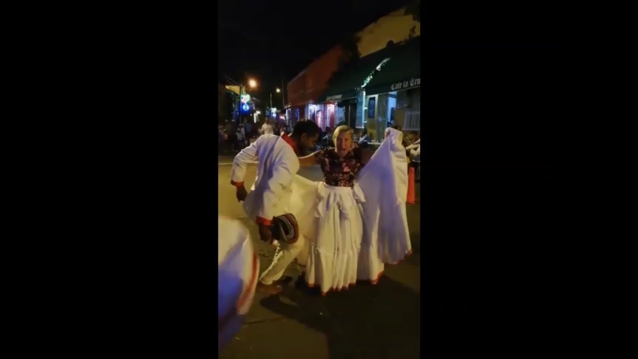 Me in a Cumbia Street Performance in Cartagena