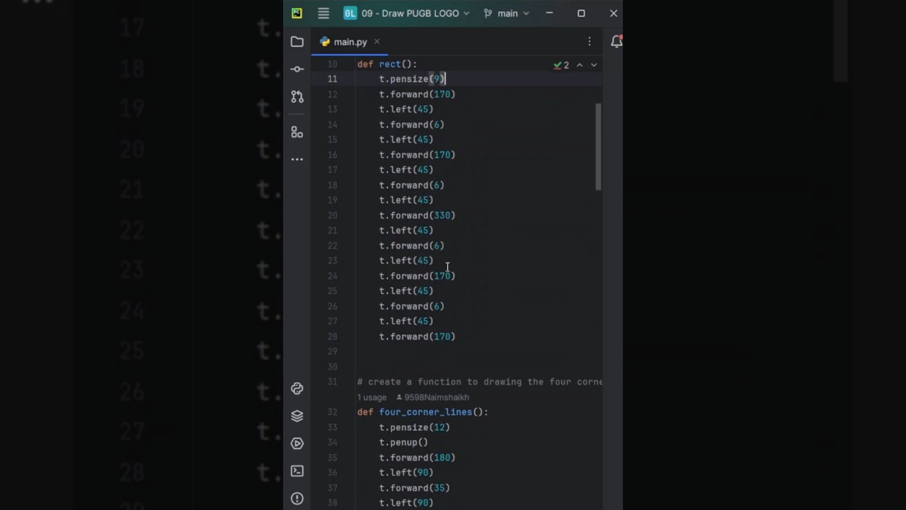 Drawing The PUBG Logo using Python Turtle #python #turtle #hacker