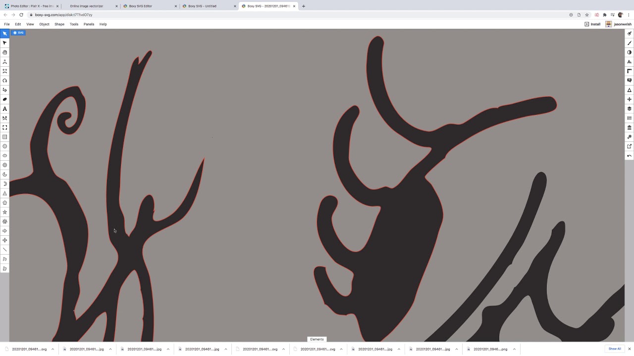 Drawing to Vector using only  free online apps