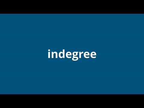 what is the meaning of indegree.