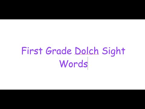First Grade Dolch Sight Words