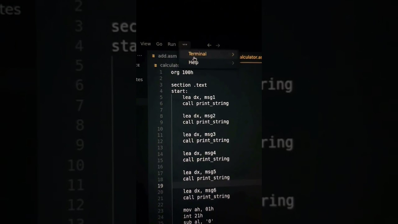 assembly language   https://www.github.com/zikria11/Assembly-Projects
