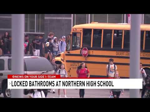 Why are they locking bathrooms during school hours at Northern High School in Owings, Maryland?