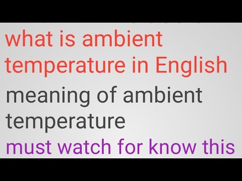 explanation or meaning of ambient temperature in English full details | in IT and computer storage