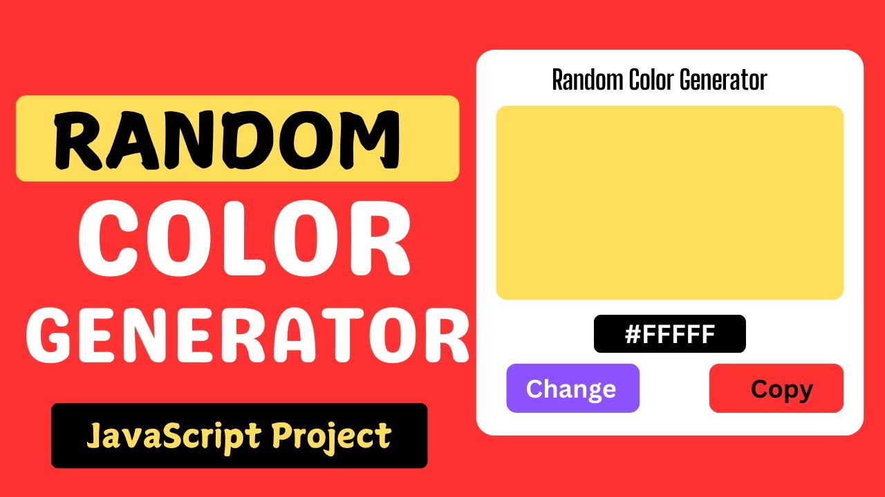 I Built a Random Color Generator Using Only JavaScript