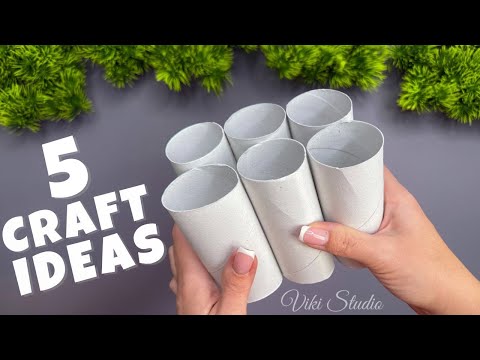 5 IDEAS 💥 Easy Recycling Crafts ♻️ with Paper Rolls – DIY Decorations!