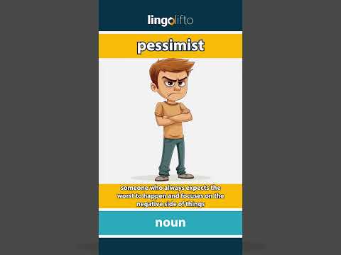 🇬🇧 Pessimist Meaning : Flash Card : Learn English Vocabulary
