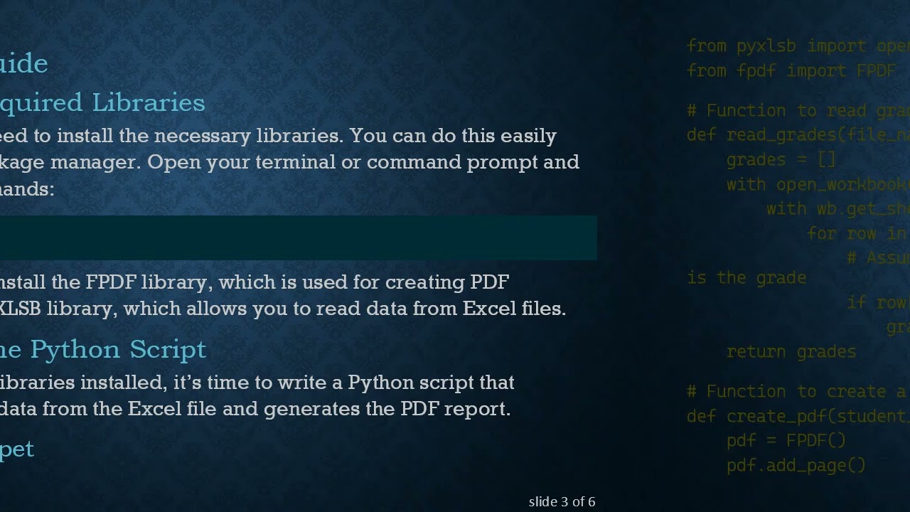 How to Create a PDF Report from an Excel Sheet Using Python