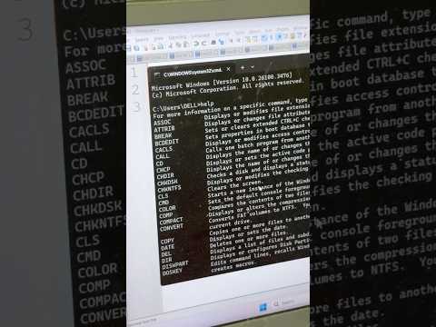 🖥️ ALL MS-DOS Commands in Seconds! 😎🔥 #Shorts #CmdTricks