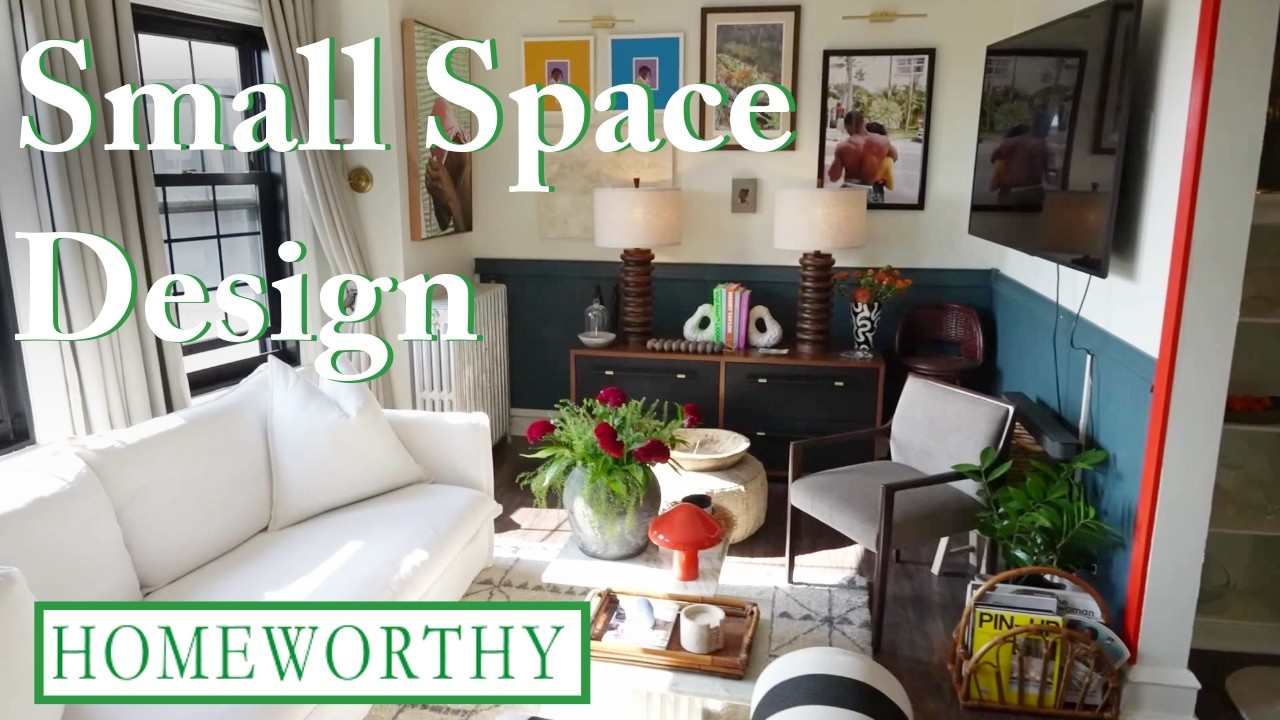 SMALL SPACE DESIGN | Creative Storage, Vintage Treasures, and Bold Color