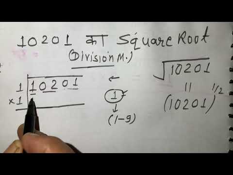 10201 Ka Vargmul | √10201 | 10201 ka Square Root | Hindi for Beginners | Basic Mathematics