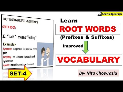 VOCABULARY ROOT WORDS I PREFIXES AND SUFFIXES I ORIGIN (ETYMOLOGY) - PART 4