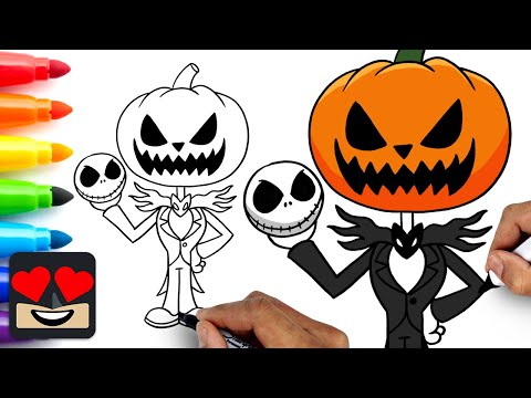 How To Draw Jack Skellington | A Nightmare Before Christmas
