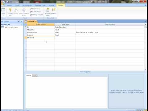 creating an access 2007 database (also 2010 and 2013)