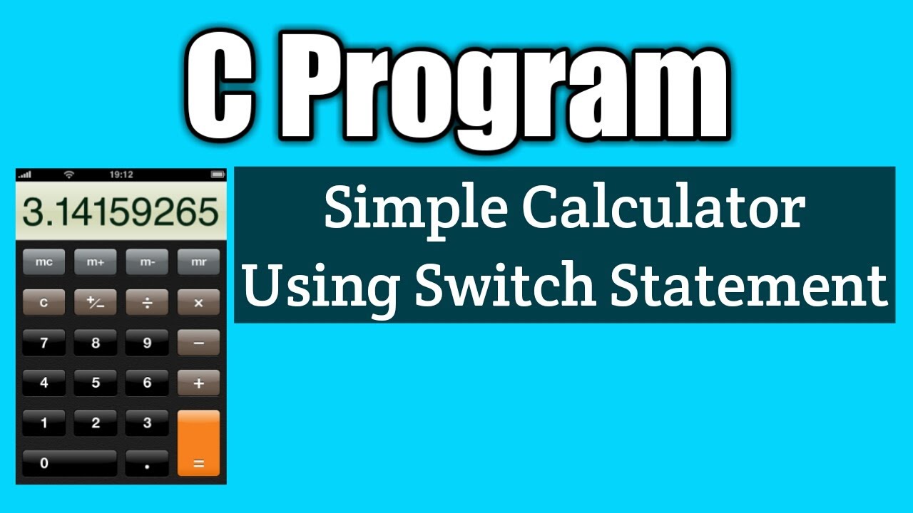 C program for simple calculator using switch statement to perform arithmetic operations