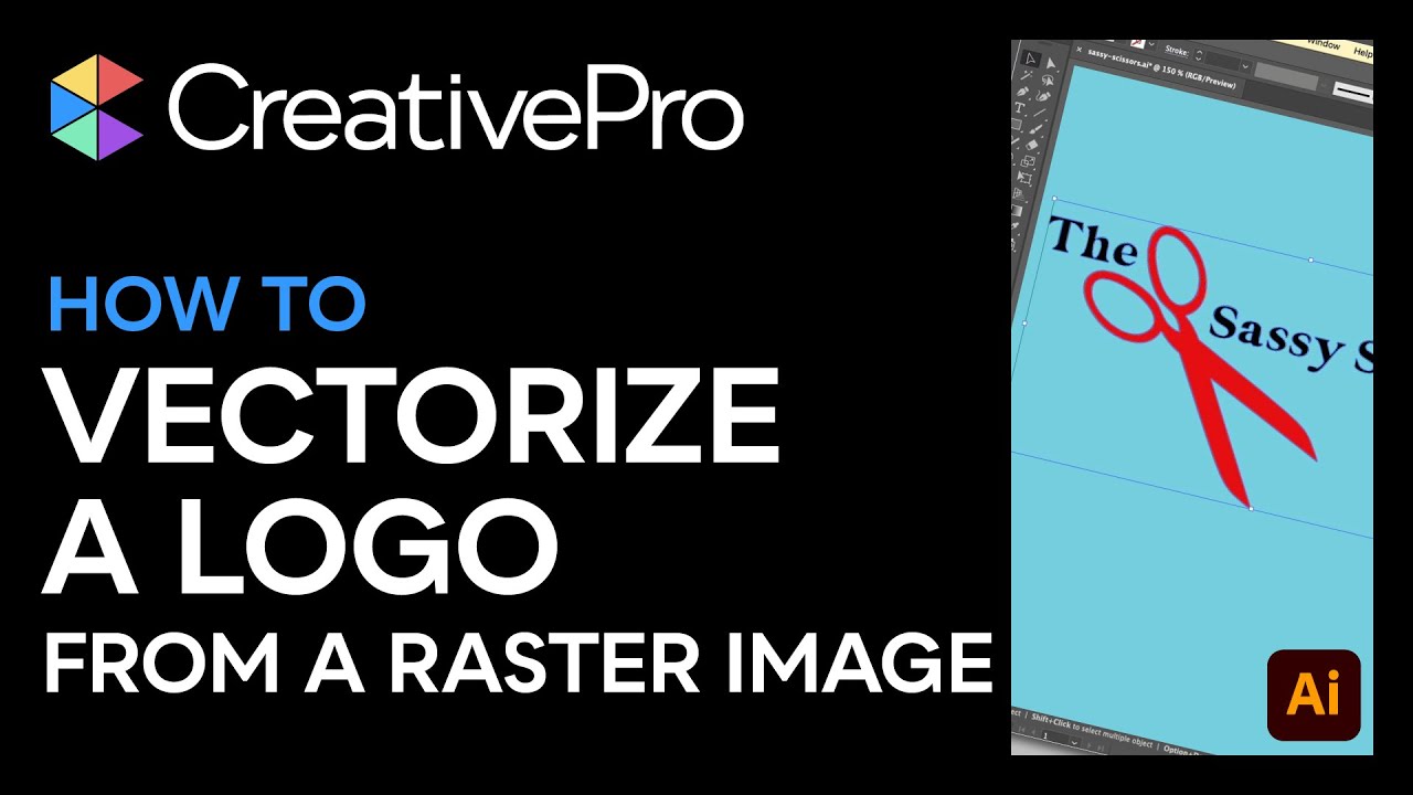Illustrator: How to Vectorize a Logo From a Raster Image (Video Tutorial)