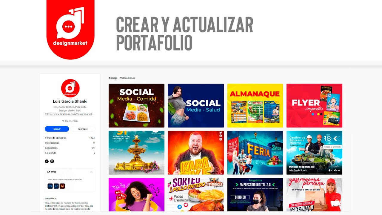 Crear mi portafolio en Behance