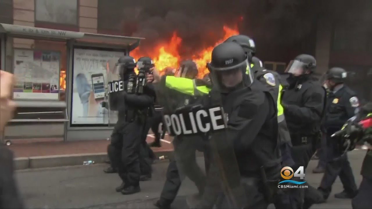 Trump Inauguration Protest Turn Chaotic