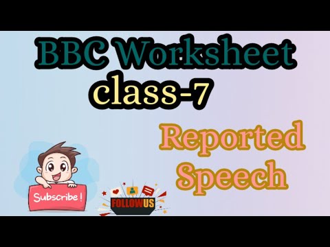 Reported Speech: Assignment, Class 7 BBC Compacta Solutions- 2 Video ...