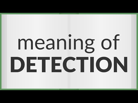 Detection | meaning of Detection