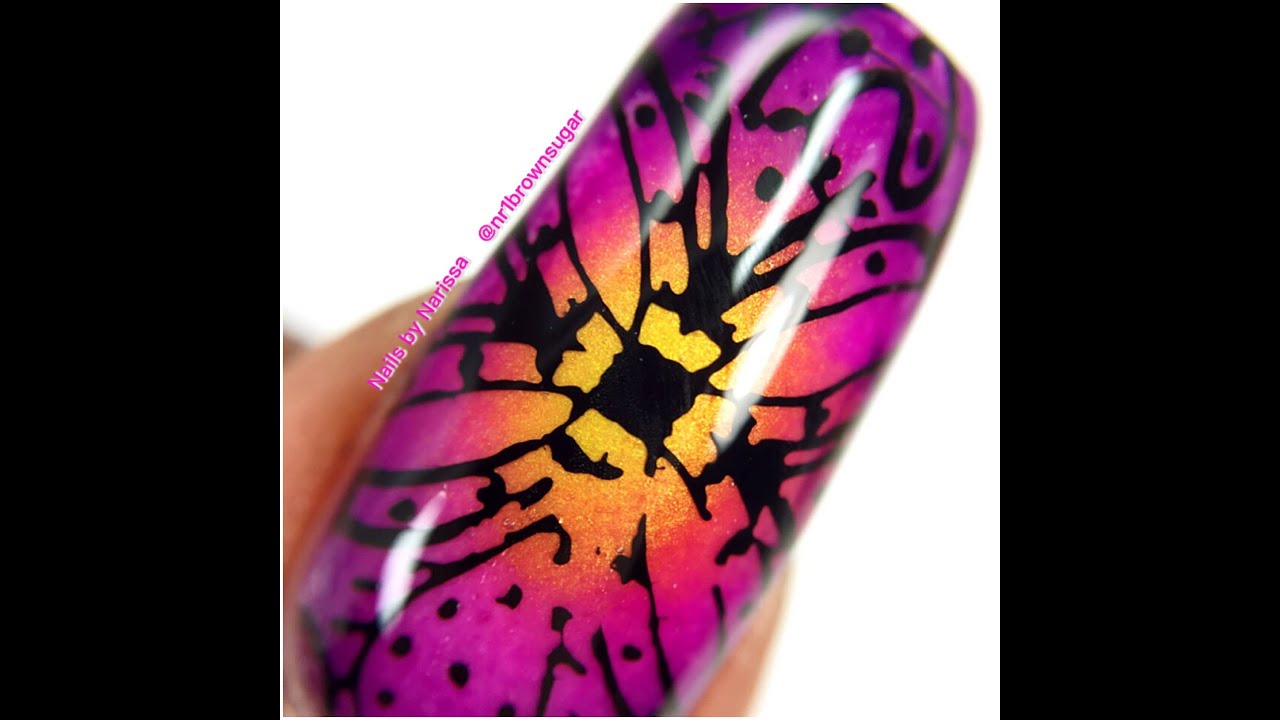 Radial gradient with stamping