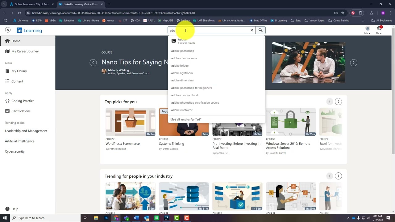 Auburn Public Library Tech Help: LinkedIn Learning