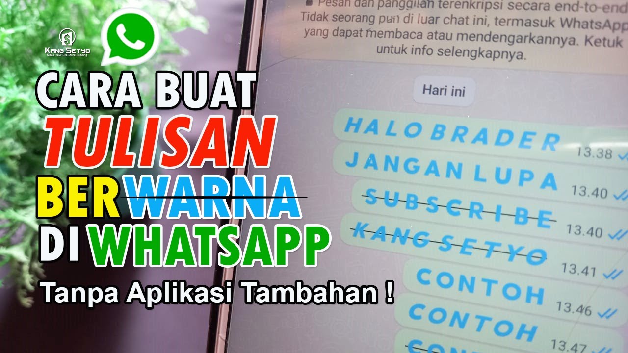 Cara Membuat Tulisan Berwarna di Whatsapp