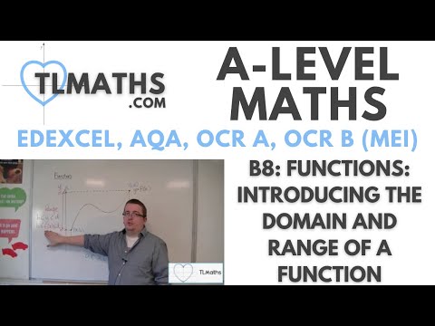 A-Level Maths: B8-02 Functions: Introducing the Domain and Range of a Function