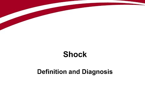 Shock: Definitions & Diagnosis