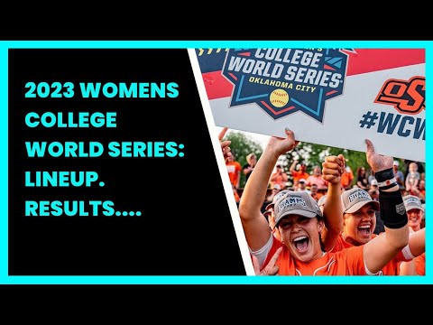 2023 WOMENS COLLEGE WORLD SERIES: LINEUP. RESULTS. SOFTBALL CHAMPIONSHIP SCHEDULE ...